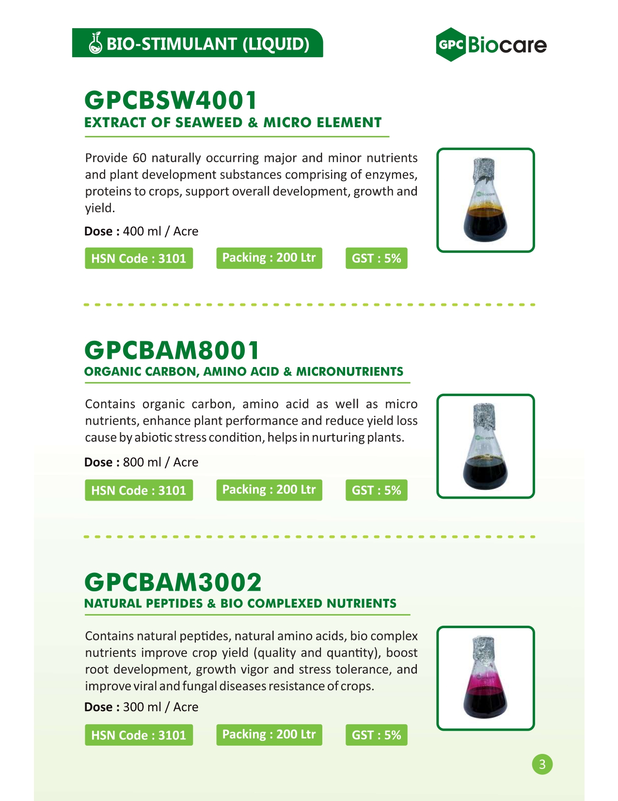 gpcbio.in/Product range | GPC BIOCARE PRIVATE LIMITED